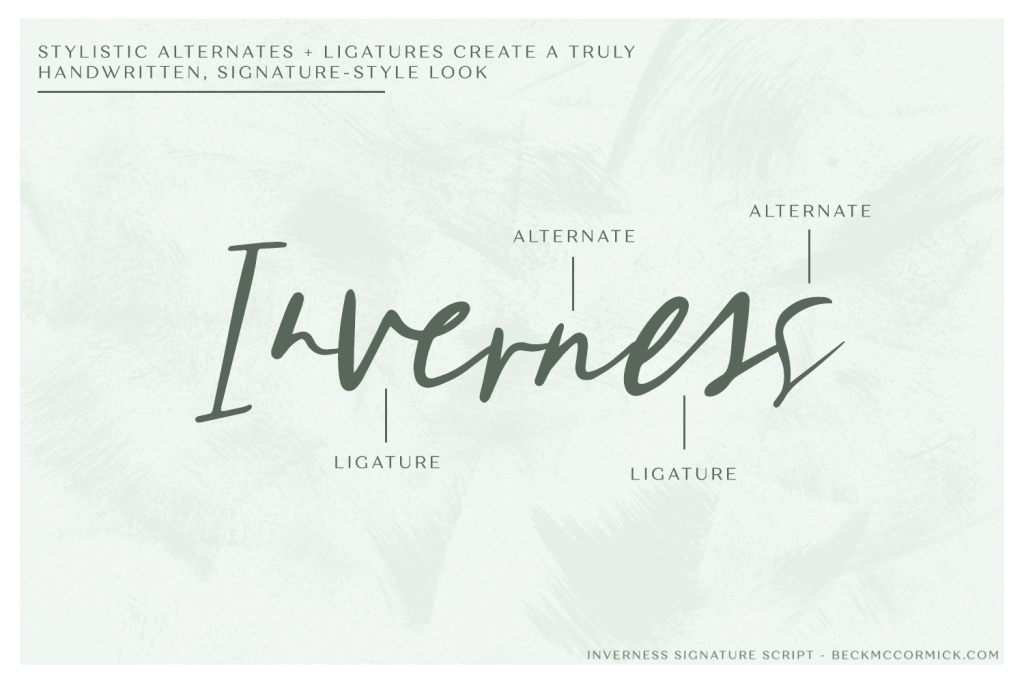 Inverness Signature Script | Beck McCormick, Font Designer