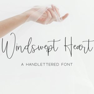Windswept Heart Script | Beck McCormick, Font Designer Handlettered Fonts