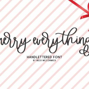 Merry Everything Script Font | Beck McCormick, Font Designer