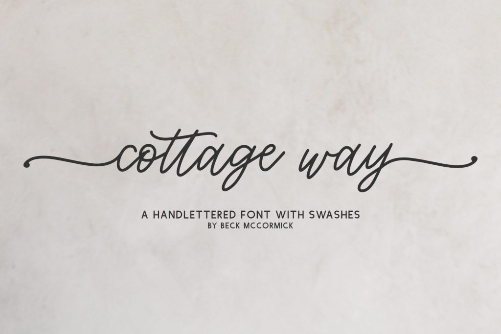Cottage Way Script | Beck McCormick, Font Designer