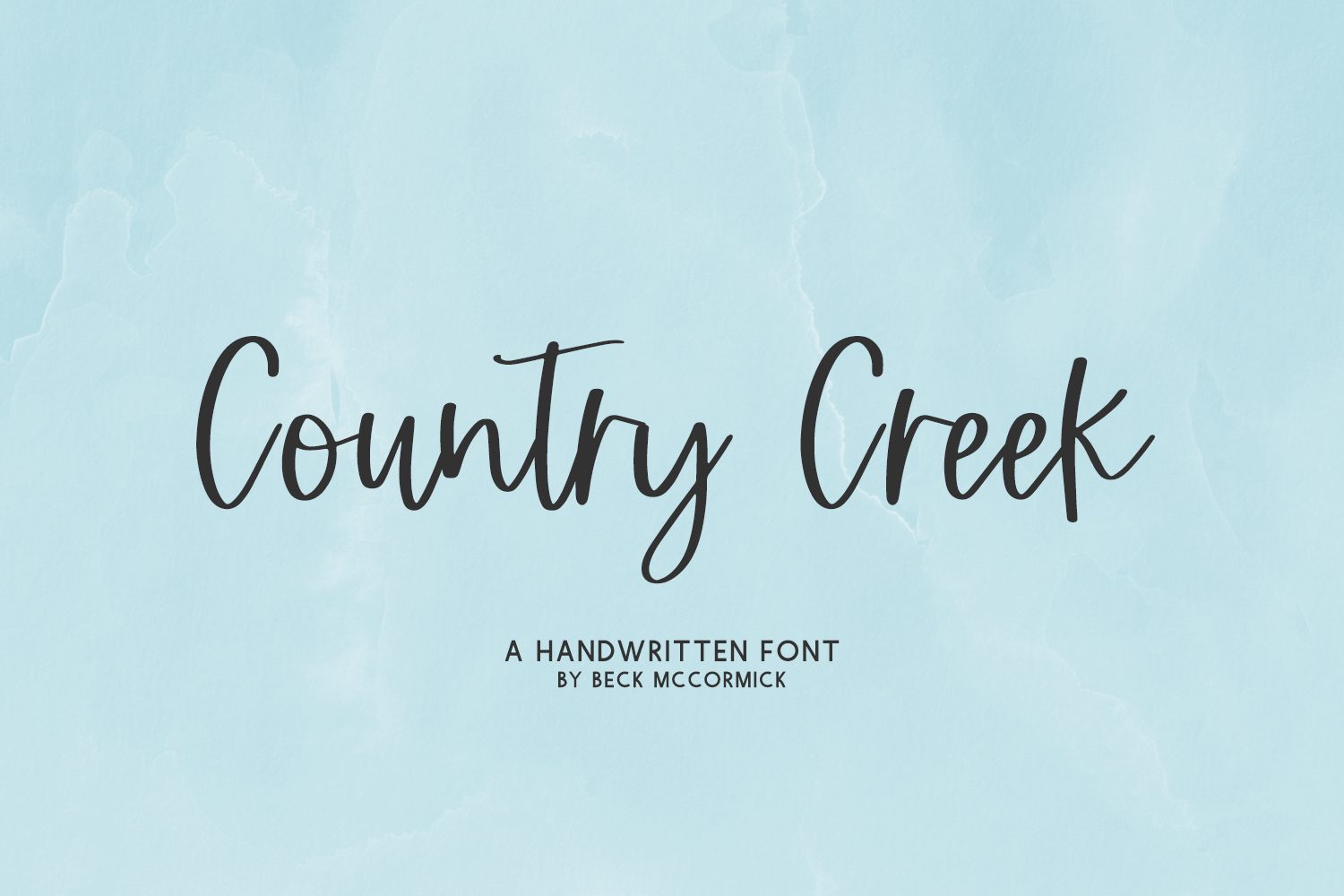 Country Creek Script | Beck McCormick, Font Designer