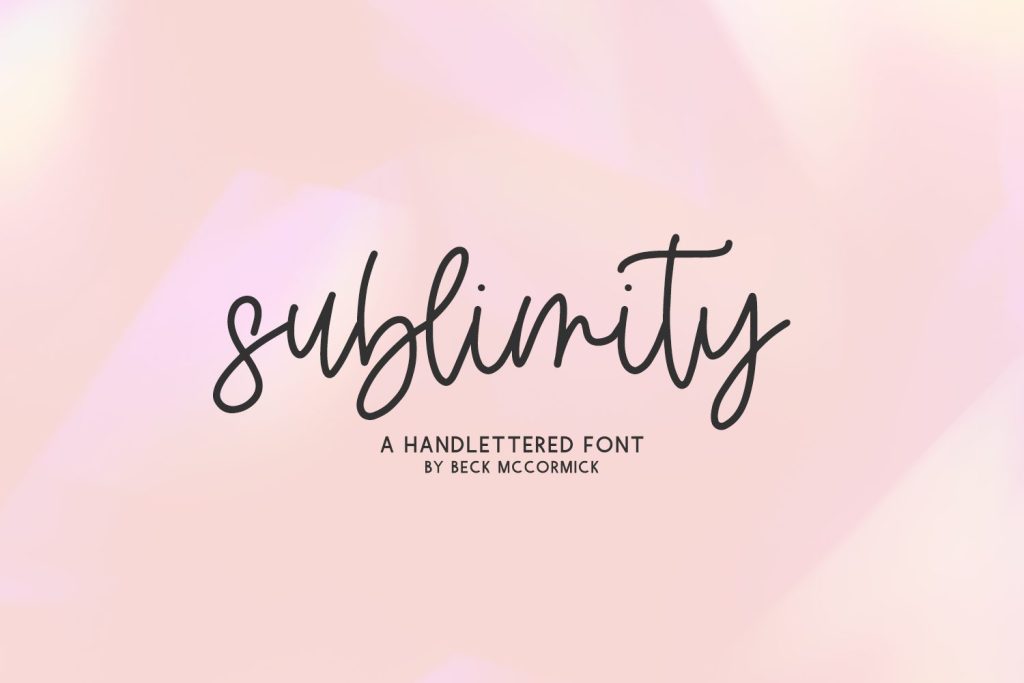 Sublimity Script | Beck McCormick, Font Designer