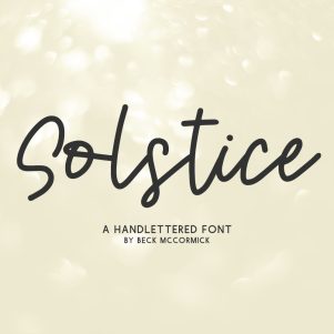 Solstice Script | Beck McCormick, Font Designer