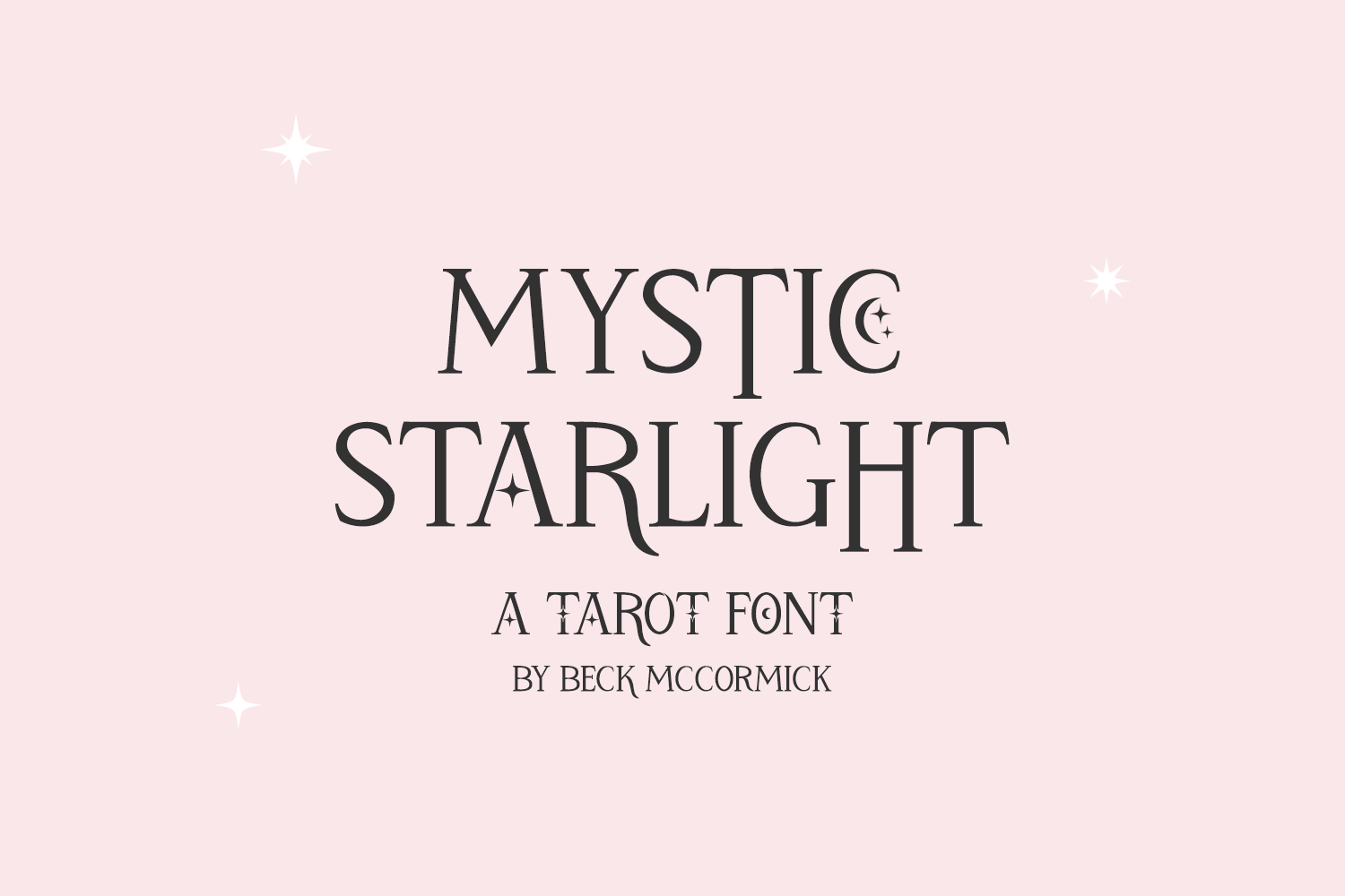 Mystic Starlight - A Tarot Card Font | Beck McCormick, Font Designer