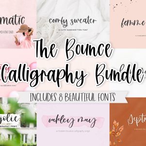 The Bounce Calligraphy Font Bundle | Beck McCormick, Font Designer